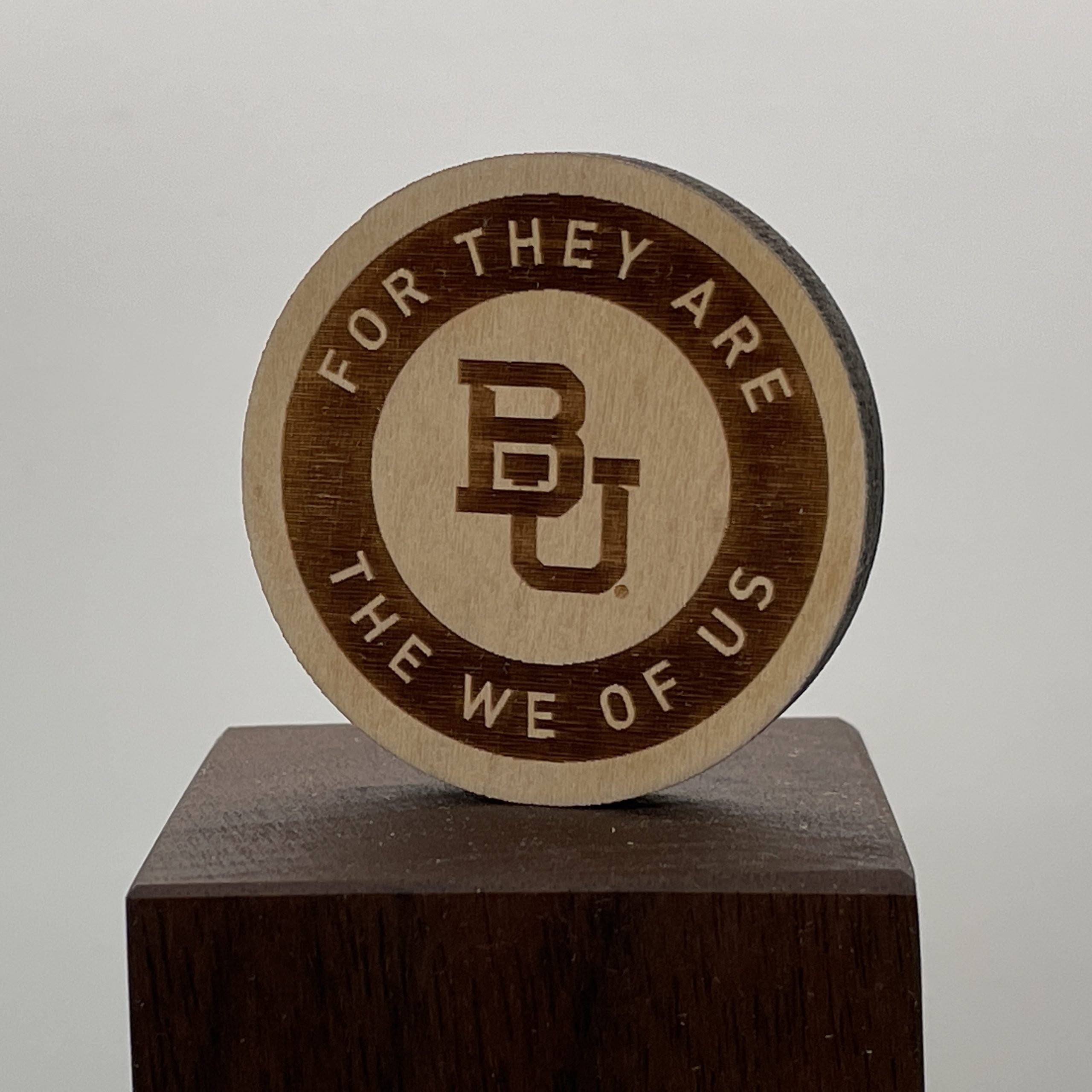 Custom Round Wooden Tokens or Nickels | Toasted Maple