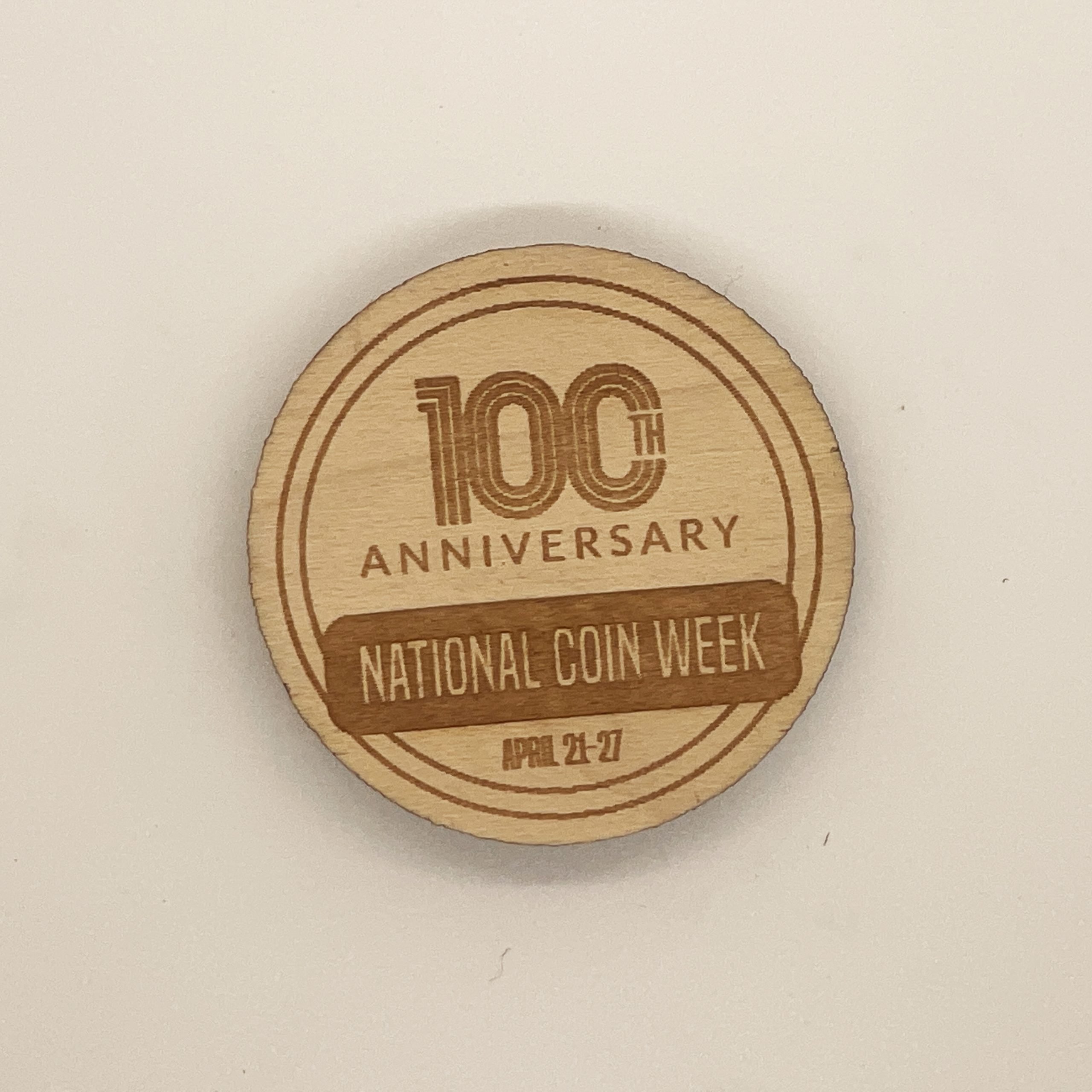 Custom Round Wooden Tokens or Nickels | Toasted Maple